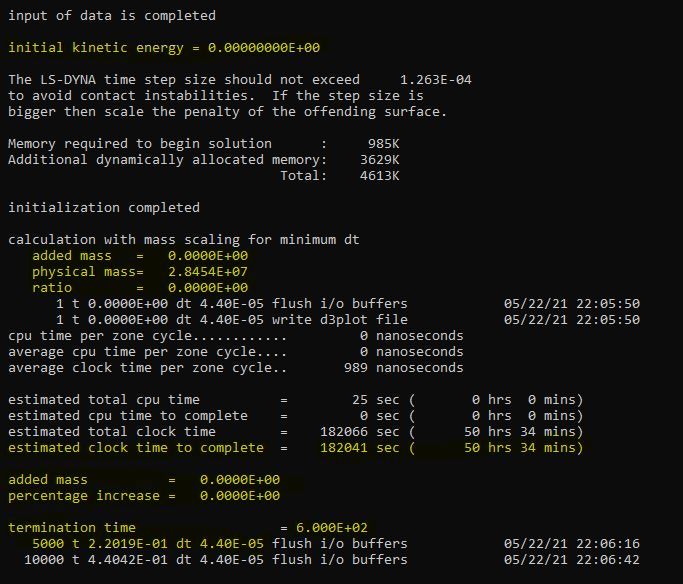 Studying the effect of Mass scaling in LS- Dyna : Skill-Lync
